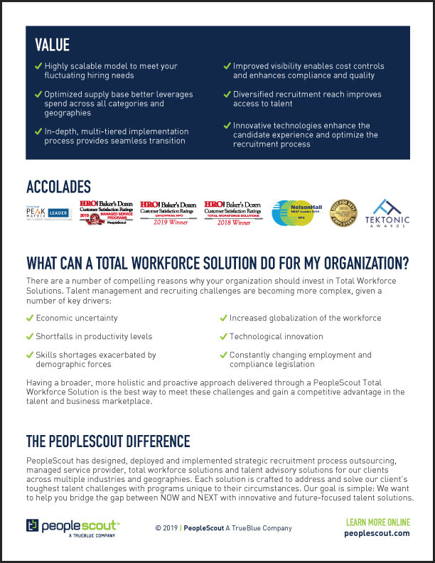 Total Workforce Solutions Fact Sheet | PeopleScout