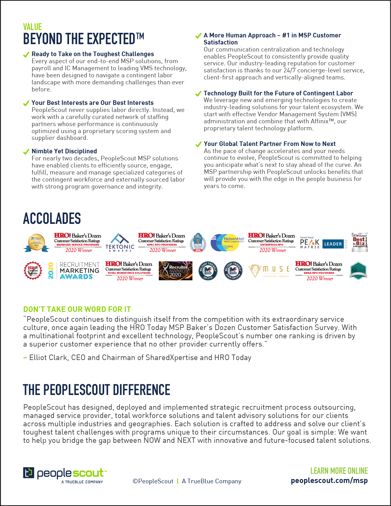 Managed Service Provider (MSP) Fact Sheet | PeopleScout