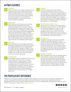 PeopleScout's Affinix | Recriting Tech| PeopleScout Fact Sheet