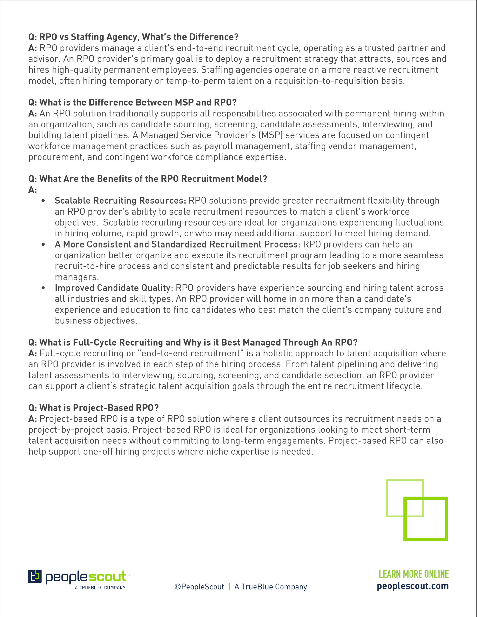 Answering Your FAQs on RPO - PeopleScout