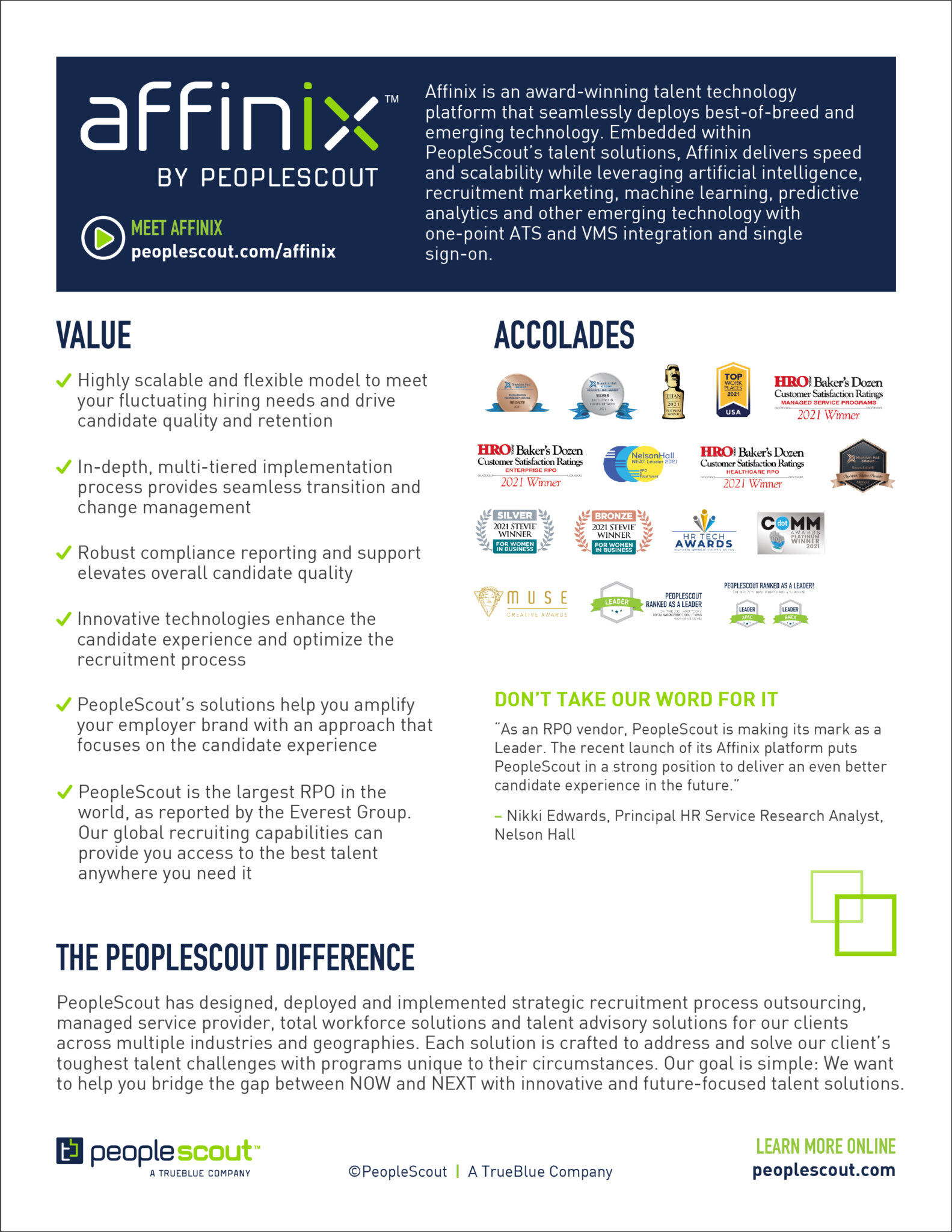 Recruitment Process Outsourcing (RPO) Fact Sheet | PeopleScout